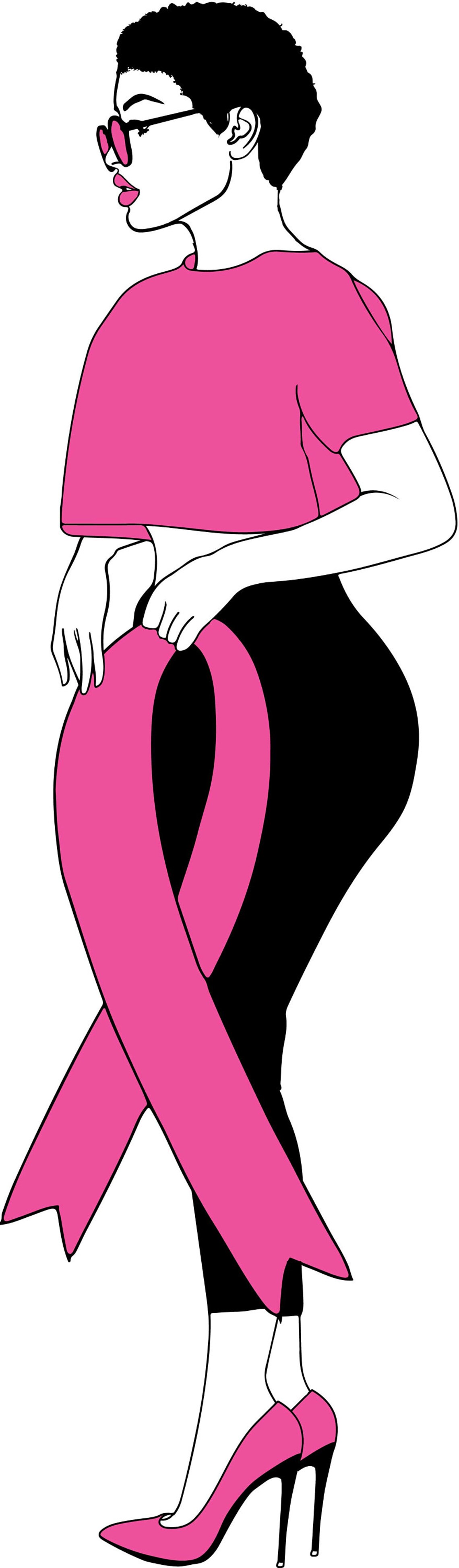 Survivor Svg Pink Ribbon Svg Queen Clipart African American - Etsy