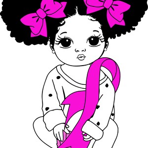 Survivor Svg, Pink Ribbon Svg, Queen Clipart African American Png Dxf ...