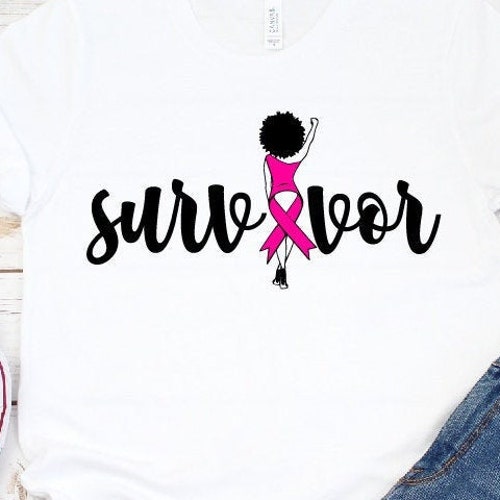 Survivor Svg Pink Ribbon Svg Queen Clipart African American - Etsy
