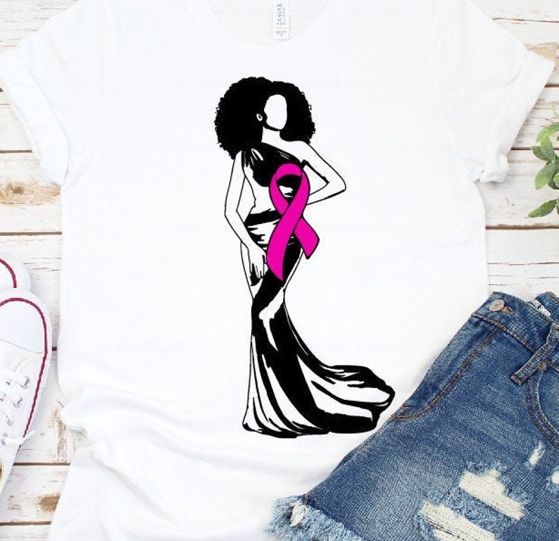 Survivor Svg Pink Ribbon Svg Queen Clipart African American | Etsy
