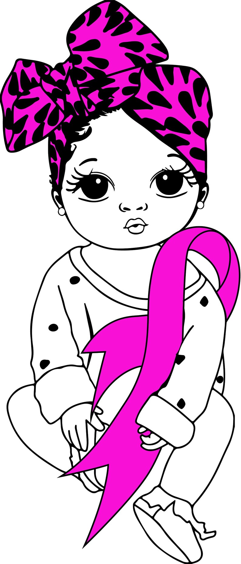 Survivor Svg Pink Ribbon Svg Queen Clipart African American | Etsy