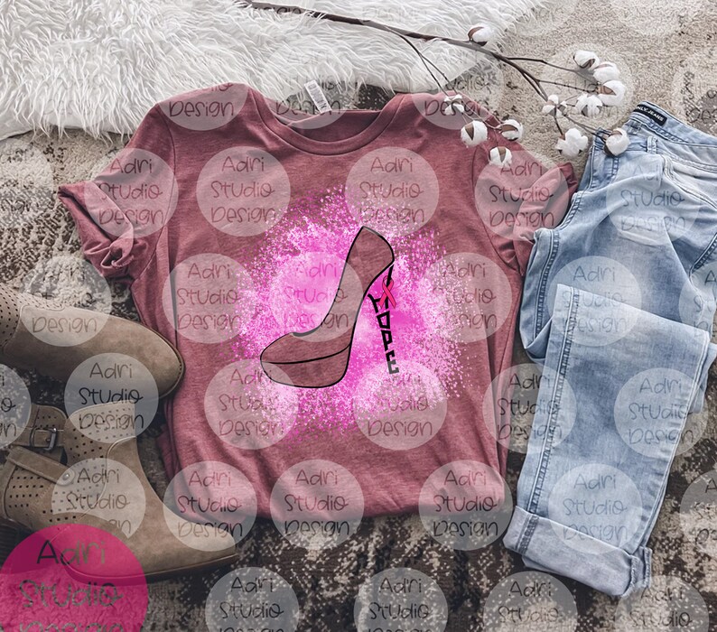 High Heels Pink Ribbon Svg Queen Clipart African American - Etsy