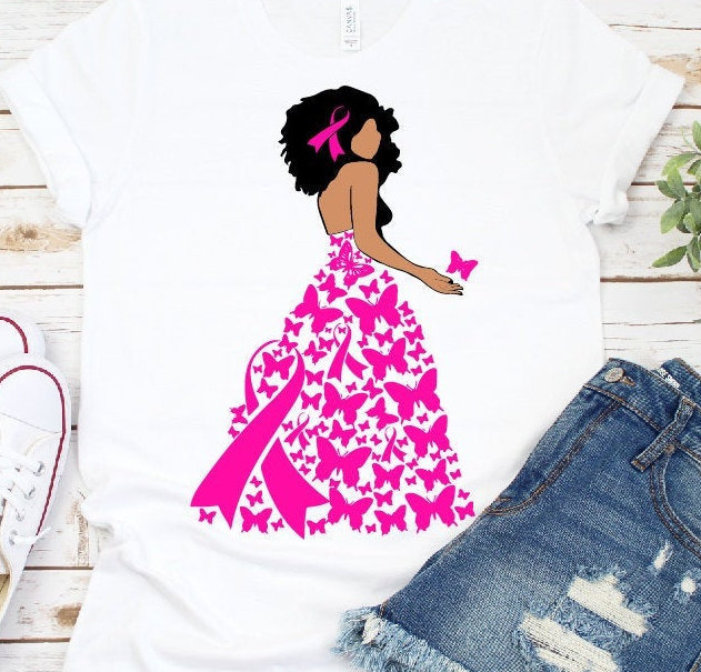 Survivor Svg, Pink Ribbon Svg, Queen Clipart African American Png Dxf ...