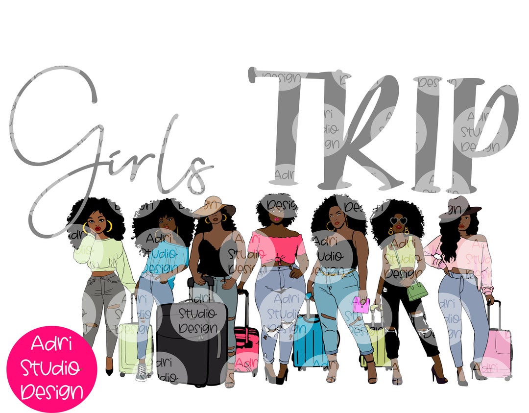 Melanin, Black Woman Svg, Luggage Svg, Ladies Getaway Vacation ...
