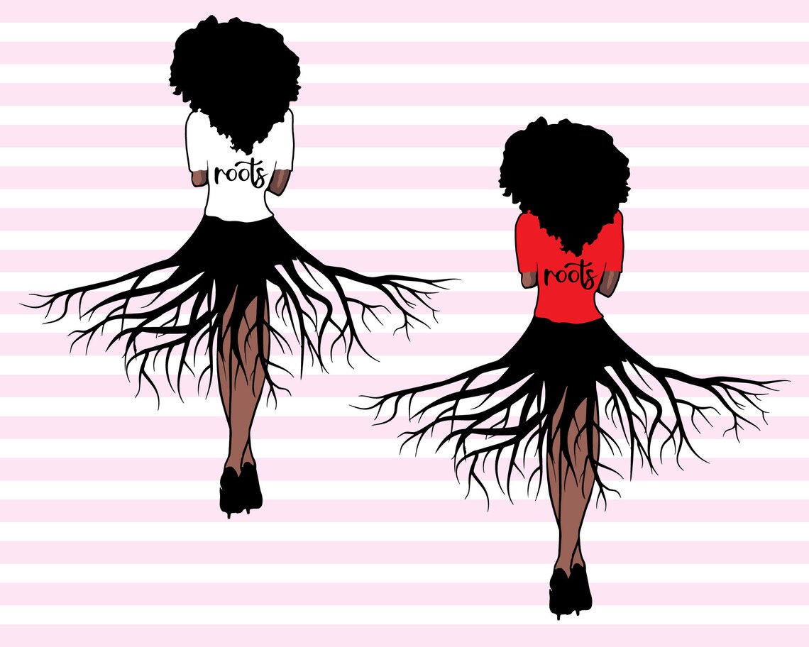 Afro Roots SVG Queen Clipart African American Africa Png Dxf - Etsy