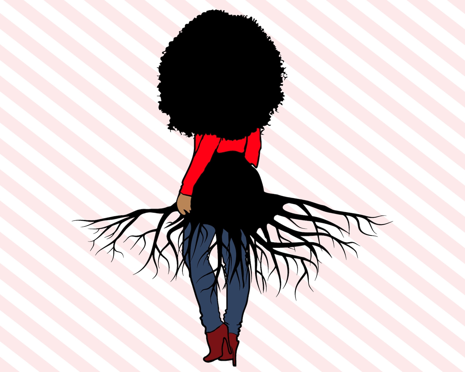 Afro Roots SVG Queen Clipart African American Africa Png Dxf - Etsy