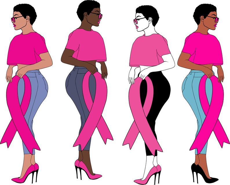 Survivor Svg Pink Ribbon Svg Queen Clipart African American - Etsy
