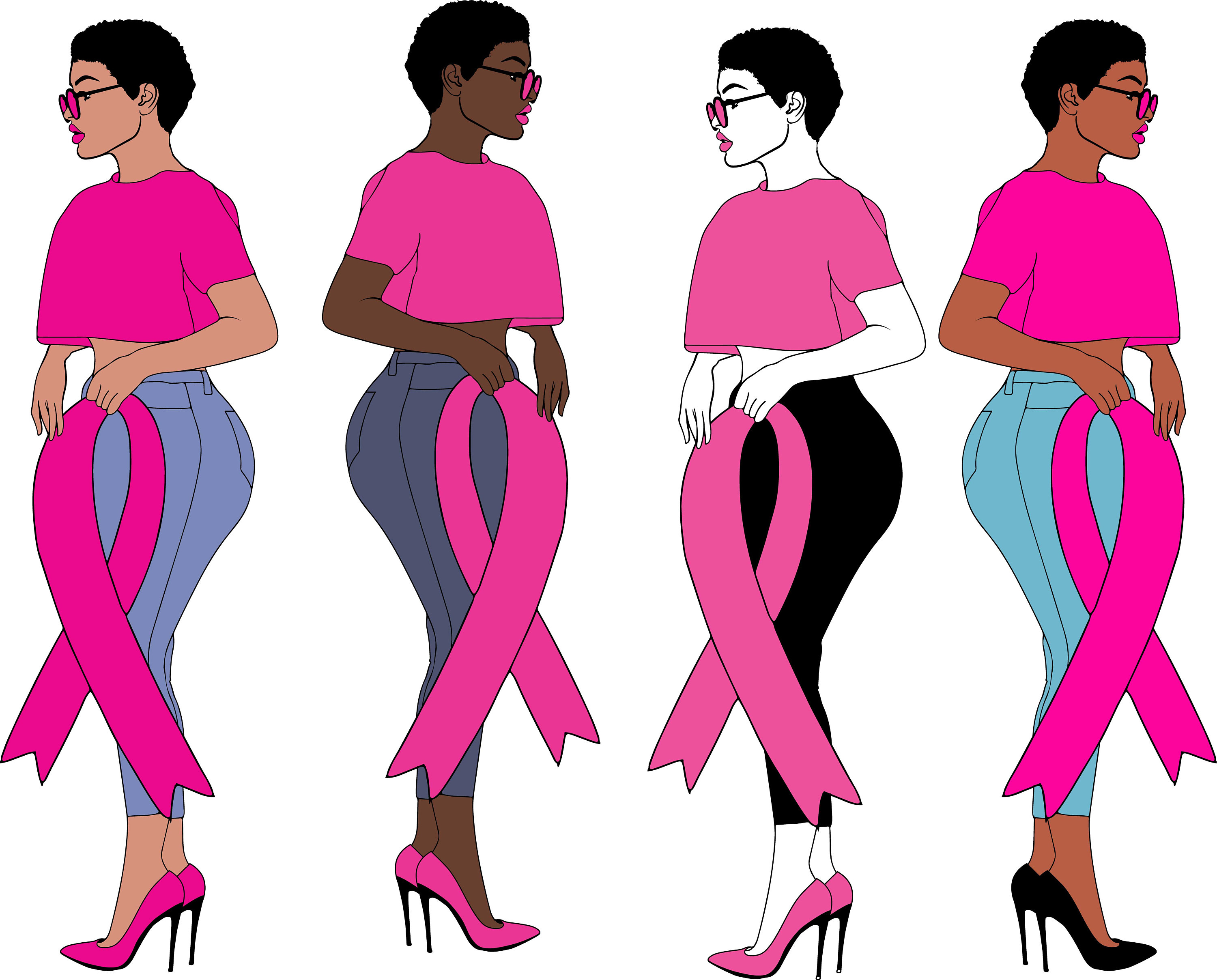 Survivor Svg Pink Ribbon Svg Queen Clipart African American | Etsy