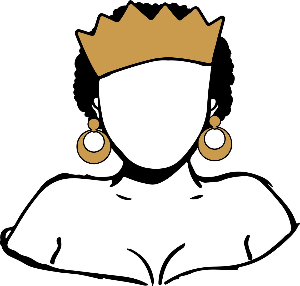 Black Queen Svg Crown Afro Queen Black Power Black Woman | Etsy