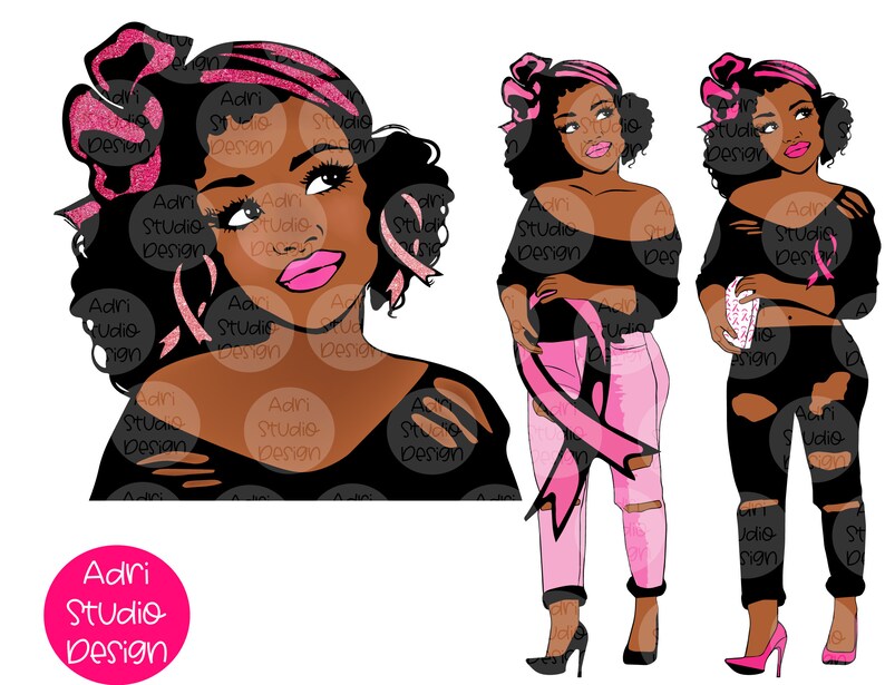 Survivor Svg Pink Ribbon Svg Queen Clipart African American - Etsy