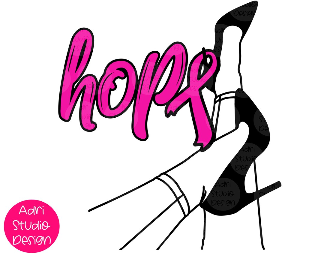 High Heels, Pink Ribbon Svg, Crush Cancer Svg African American Pink ...
