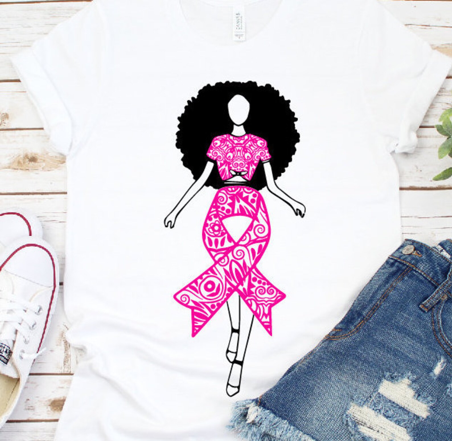 Survivor Svg Pink Ribbon Svg Queen Clipart African American | Etsy