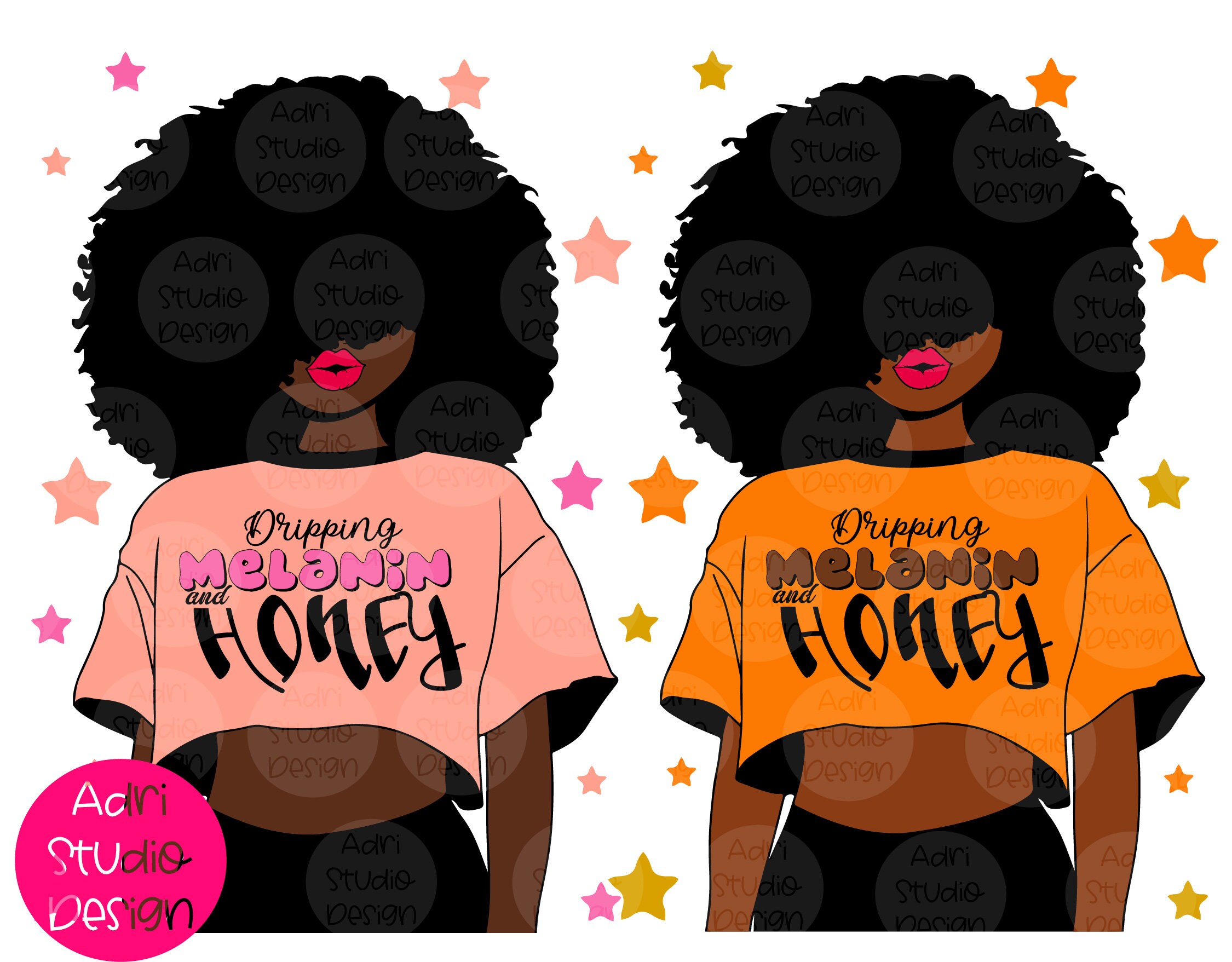 Dripping Melanin And Honey Black Woman Svg Afro Svg Black Etsy