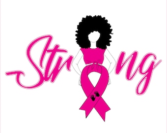 Survivor Svg Pink Ribbon Svg Queen Clipart African American | Etsy