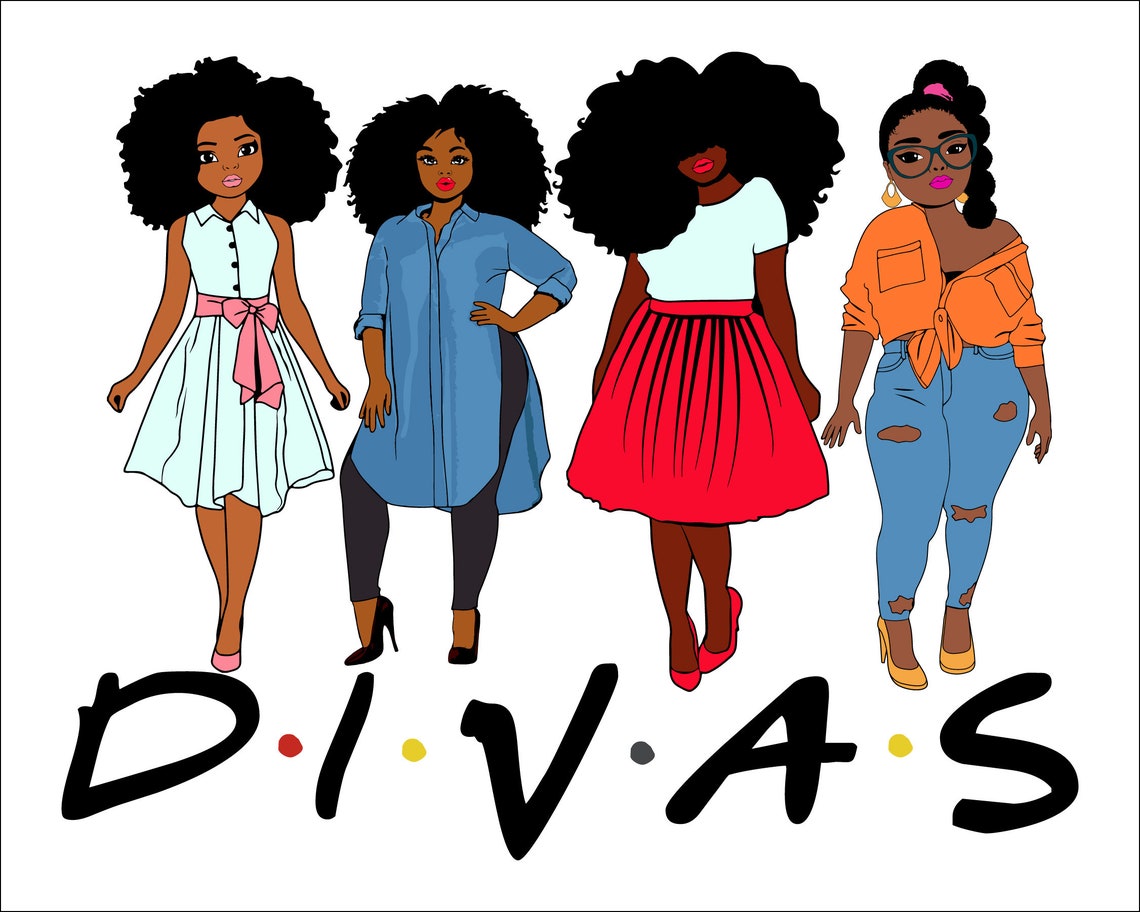 DIVAS Black Sistas Queen Melanin African American Women - Etsy