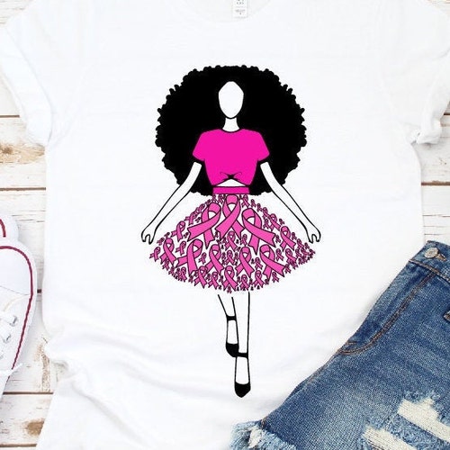 Survivor Svg Pink Ribbon Svg Queen Clipart African American - Etsy