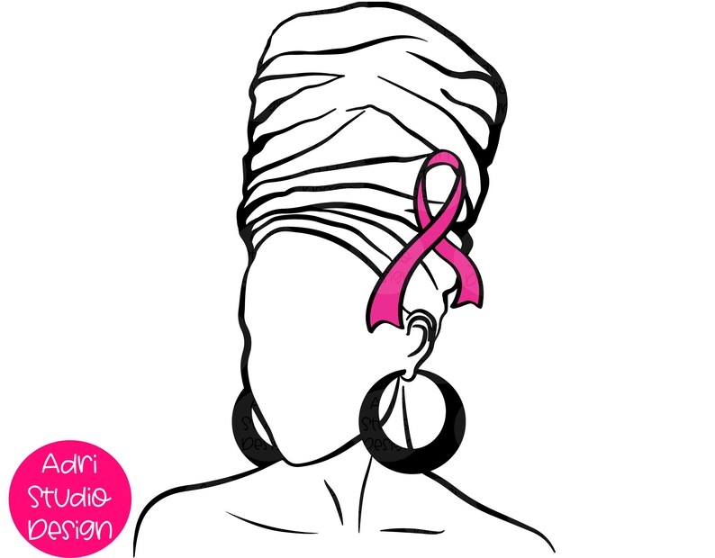Survivor Svg Pink Ribbon Svg Queen Clipart African American - Etsy