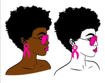 Survivor Svg Pink Ribbon Svg Queen Clipart African American | Etsy