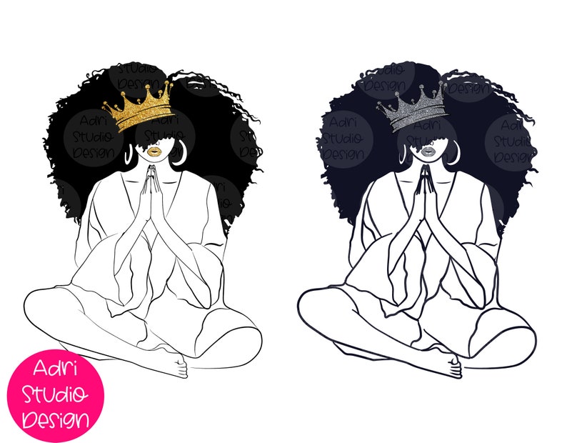Woman Bundle Svg Afro Girl Curvy Girl Clipart Black Woman Etsy