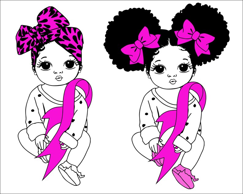 Survivor Svg Pink Ribbon Svg Queen Clipart African American | Etsy