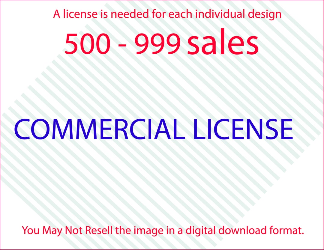 BASIC COMMERCIAL LICENSE for One Digital Product Design for One Person ...