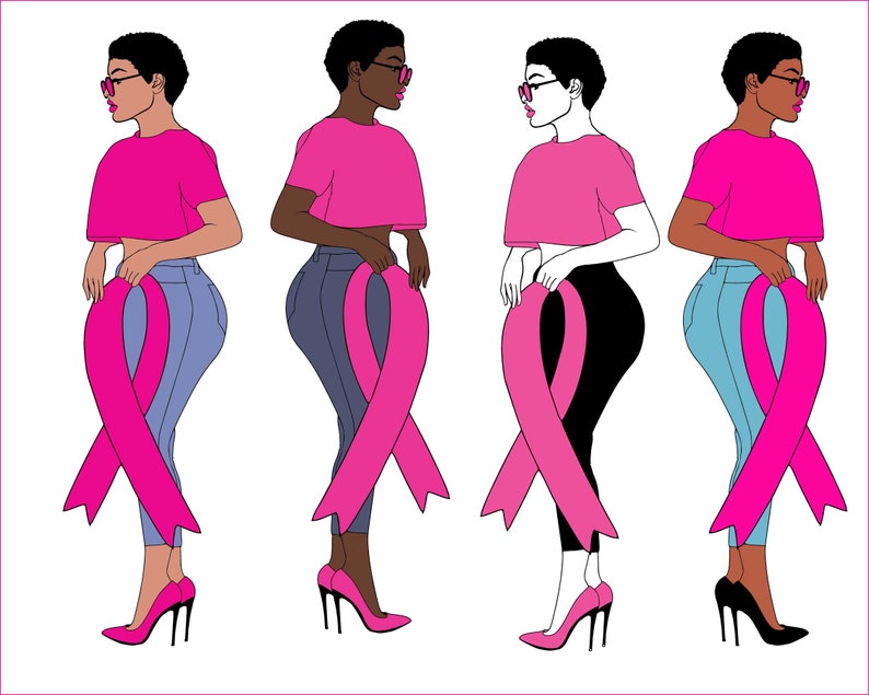 Survivor Svg Pink Ribbon Svg Queen Clipart African American - Etsy