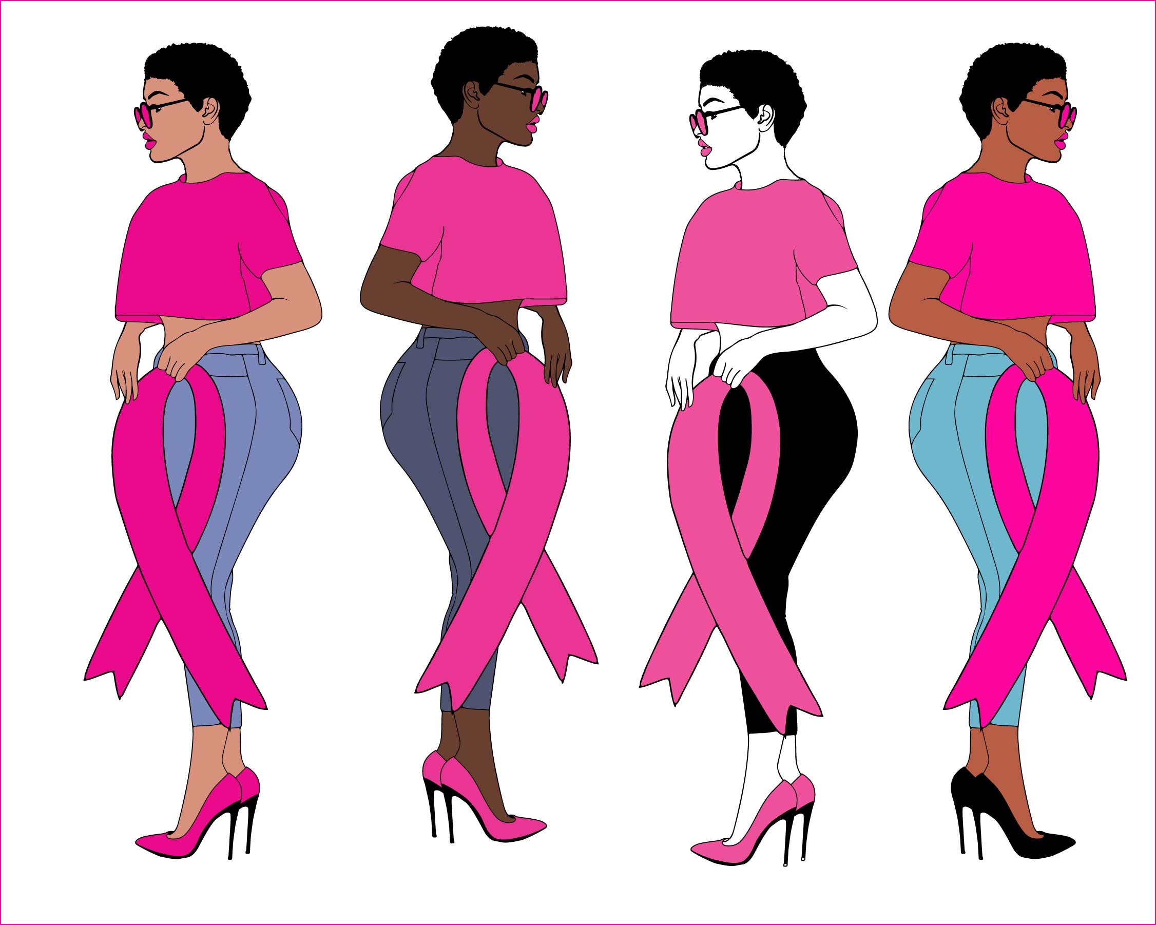 Survivor Svg Pink Ribbon Svg Queen Clipart African American | Etsy