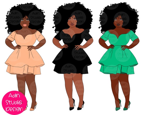 Woman Bundle Svgdenim Girl Clipart Denim Clipart Curvy Girl | Etsy