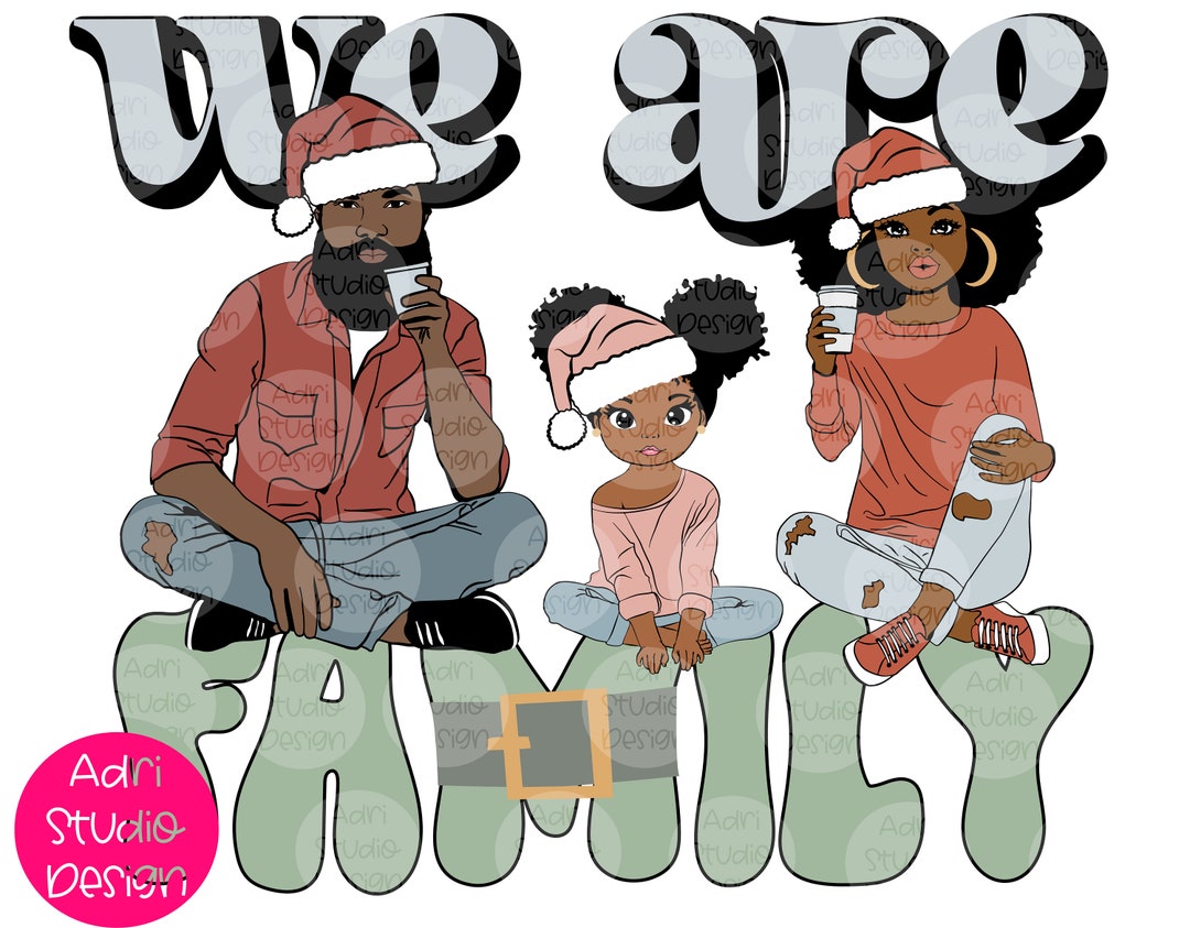 Christmas Black Woman Png, African American Family Christmas, Black ...