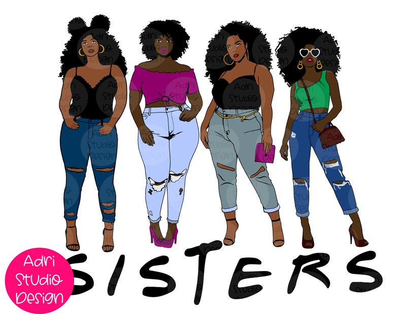 Black Sistas Queen Melanin African American Women Black Woman - Etsy