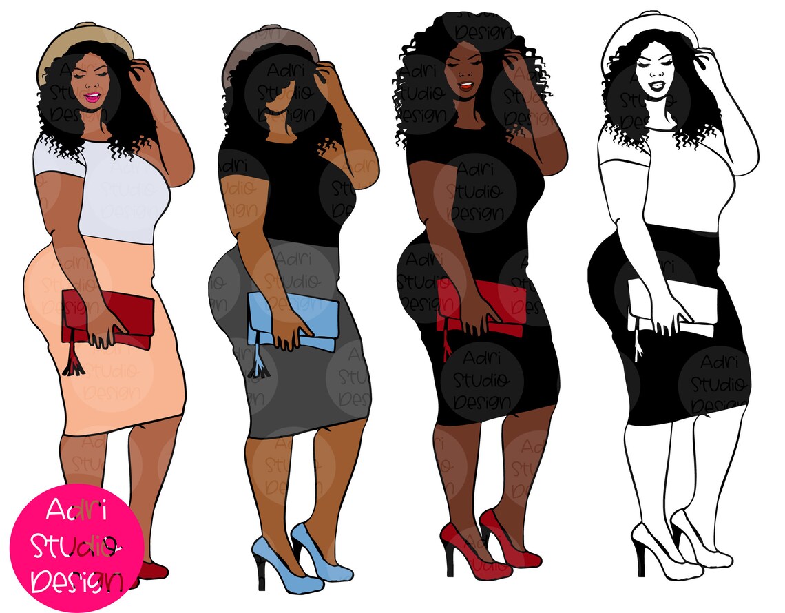 Woman Bundle Svg,denim Girl Clipart, Denim Clipart, Curvy Girl Clipart ...