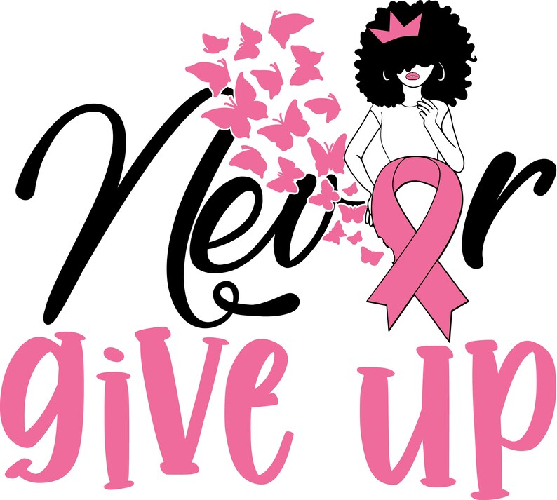 Survivor Svg Pink Ribbon Svg Queen Clipart African American | Etsy