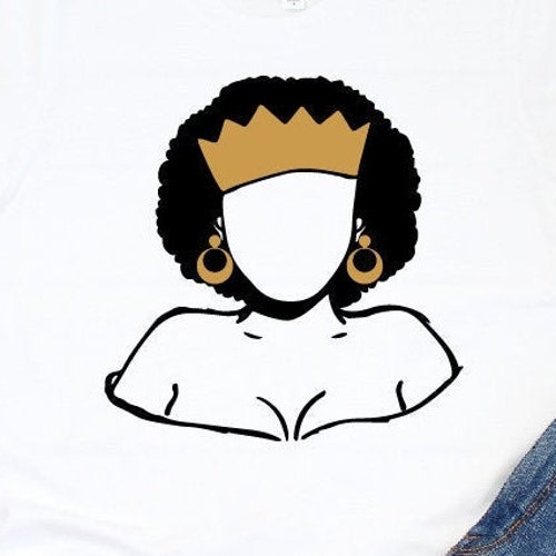 Black Queen Svg Crown Afro Queen Black Power Black Woman | Etsy