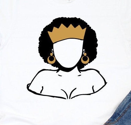 Black Queen Svg Crown Afro Queen Black Power Black Woman | Etsy