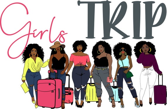 luggage svg Black woman svg Melanin Ladies Getaway Vacation Adventure ...
