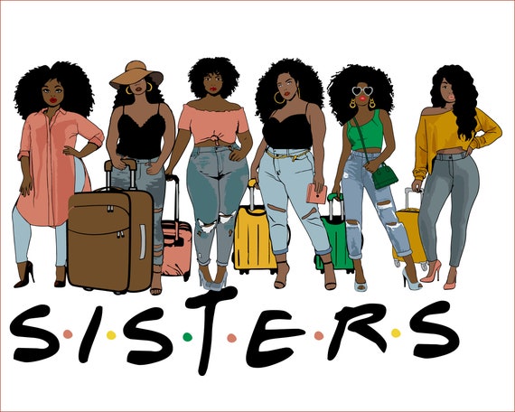 Black Sistas Queen Melanin African American Women Black Woman | Etsy