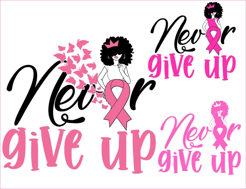 Survivor Svg Pink Ribbon Svg Queen Clipart African American | Etsy