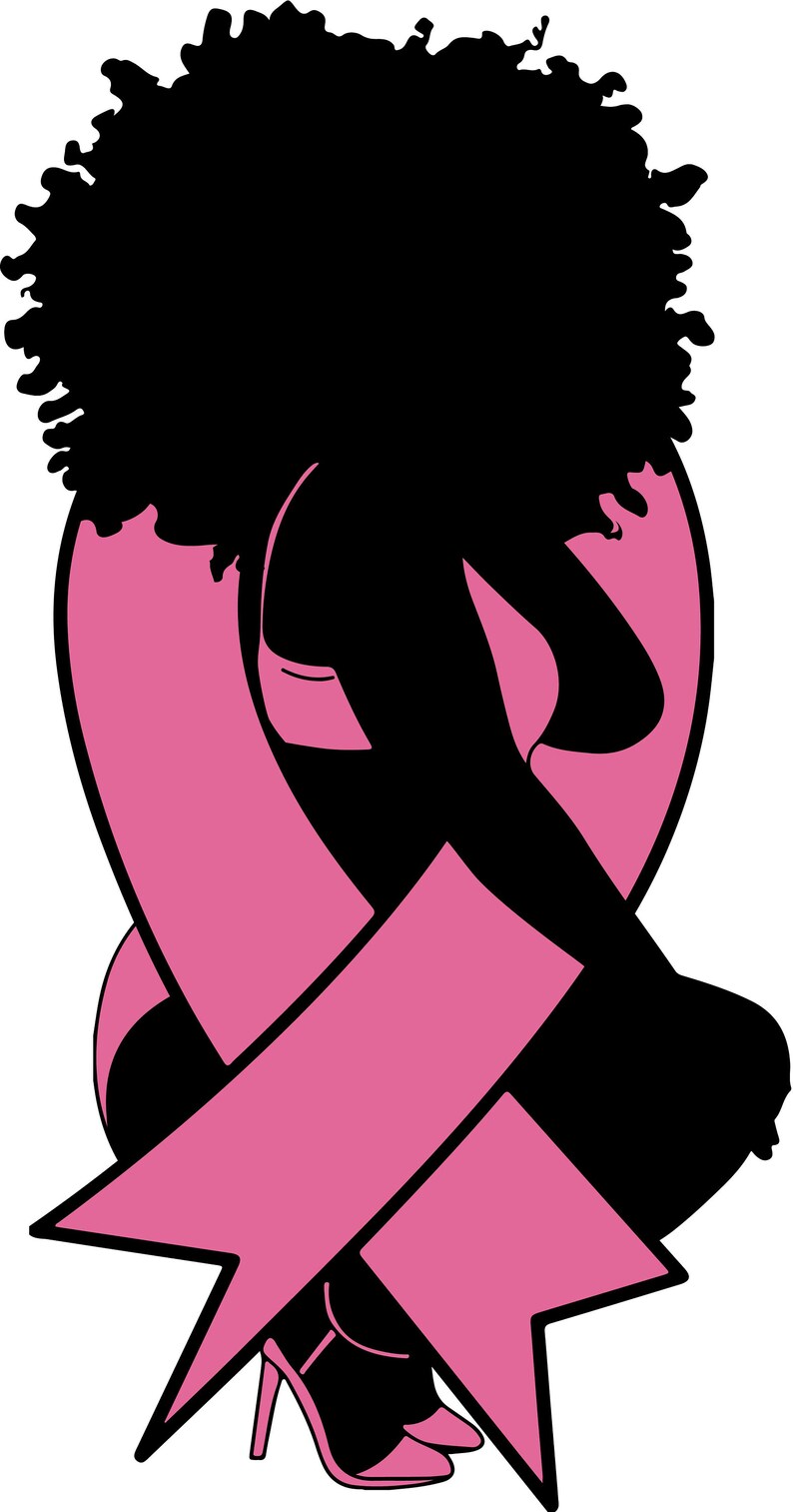 Survivor Svg Pink Ribbon Svg Queen Clipart African American - Etsy Canada
