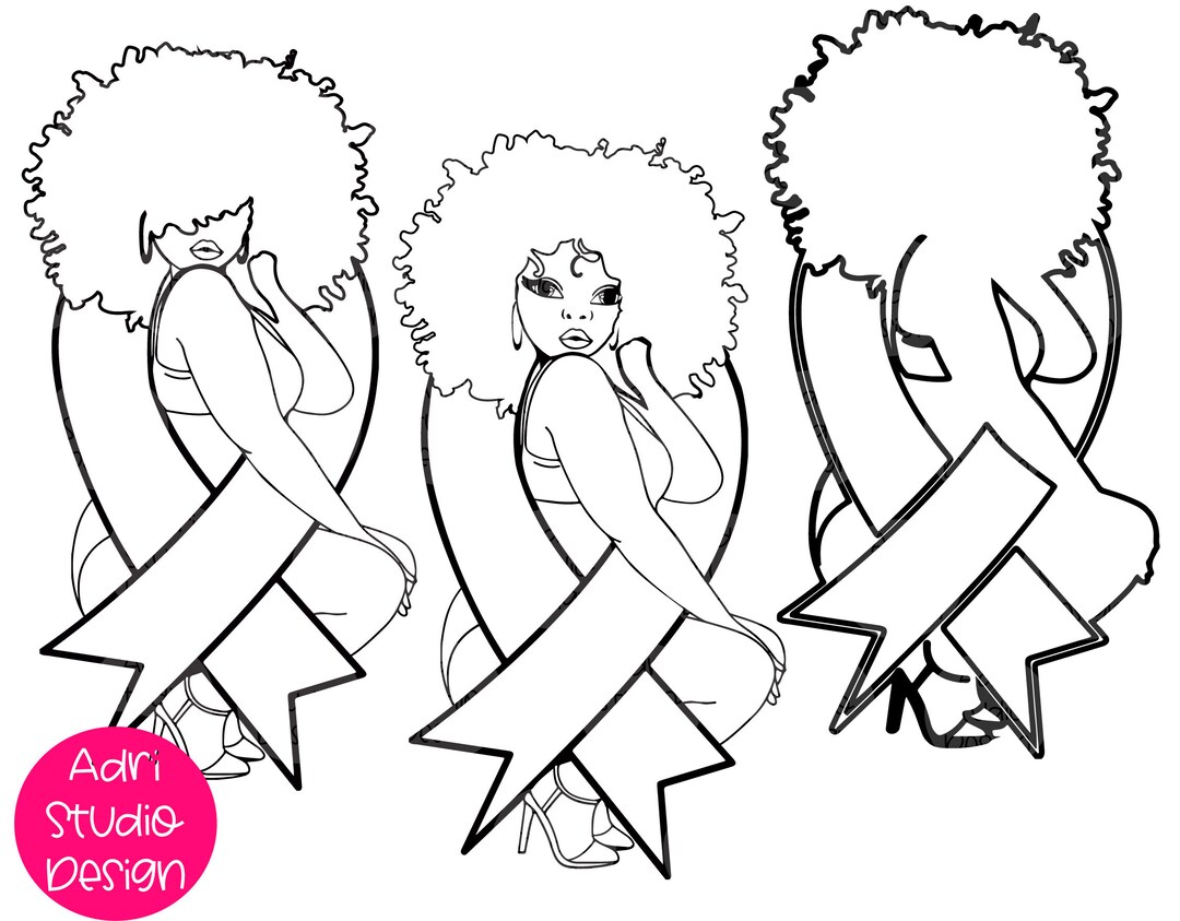 Survivor Svg, Pink Ribbon Svg, Queen Clipart African American Png Dxf ...