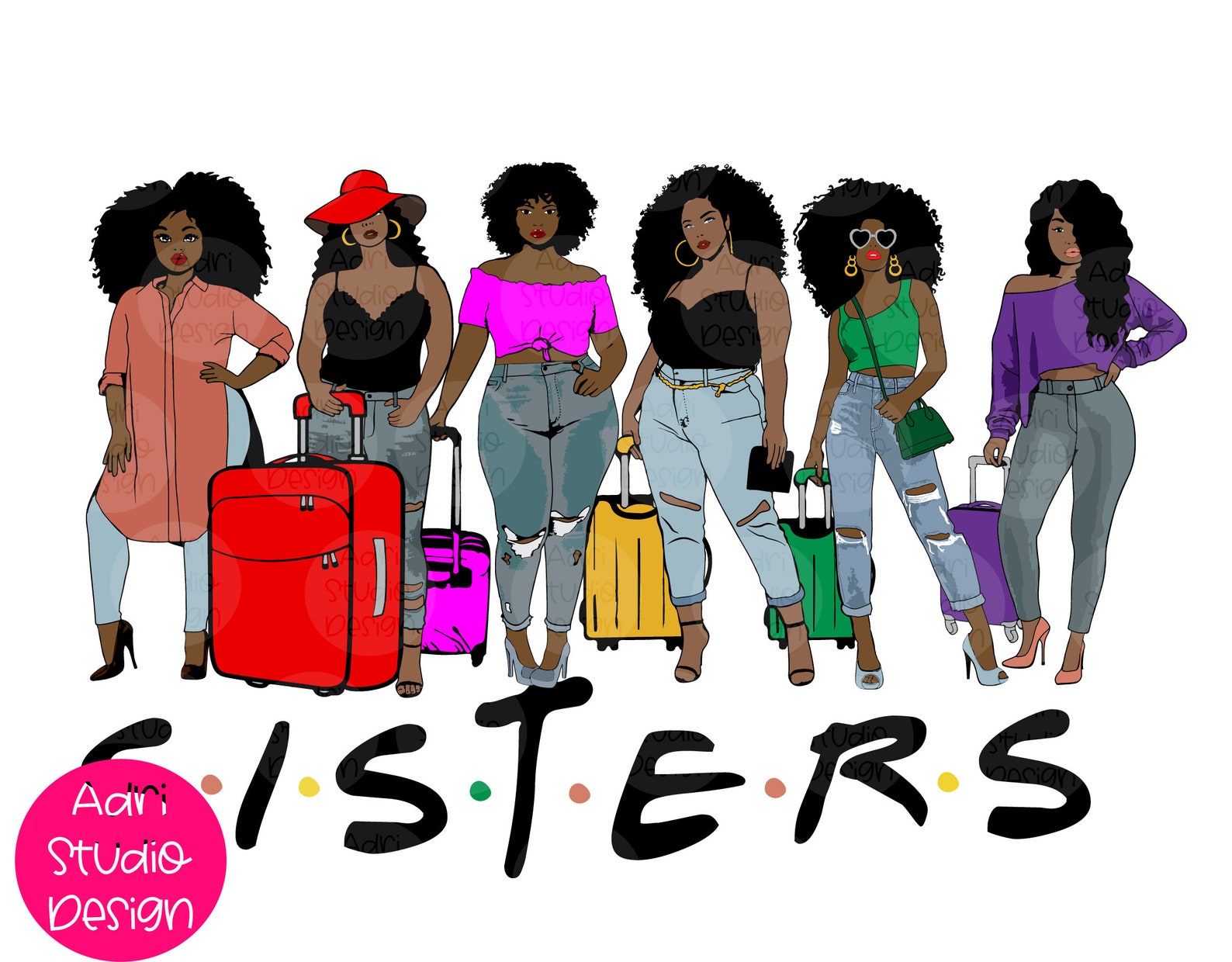 Black Sistas Queen Melanin African American Women, Black Woman Svg ...