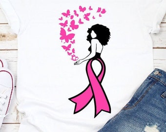 Survivor Svg Pink Ribbon Svg Queen Clipart African American | Etsy