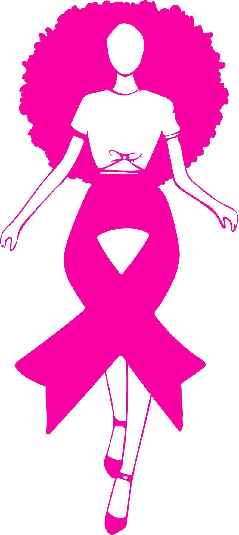 Survivor Svg Pink Ribbon Svg Queen Clipart African American - Etsy