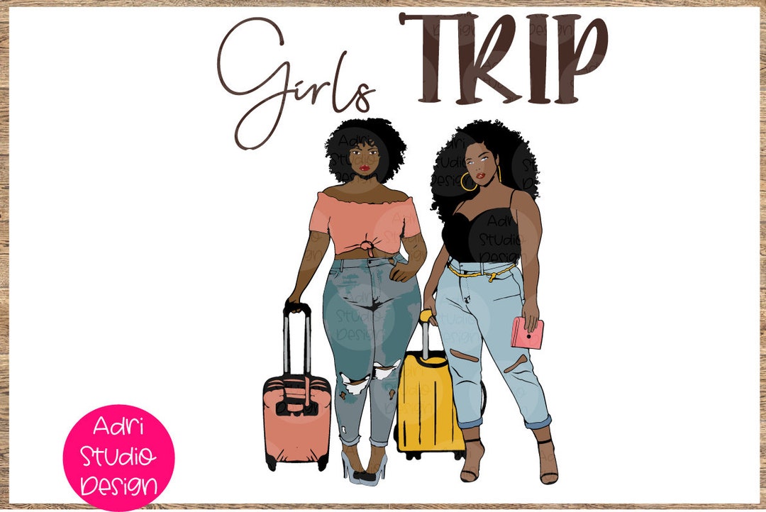 Melanin, Black Woman Svg, Luggage Svg, Ladies Getaway Vacation ...