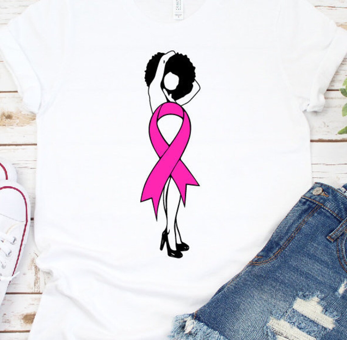 Survivor svg Pink Ribbon svg Queen clipart African American | Etsy