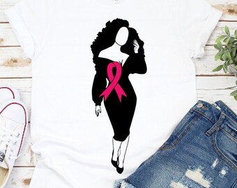 Survivor Svg Pink Ribbon Svg Queen Clipart African American | Etsy