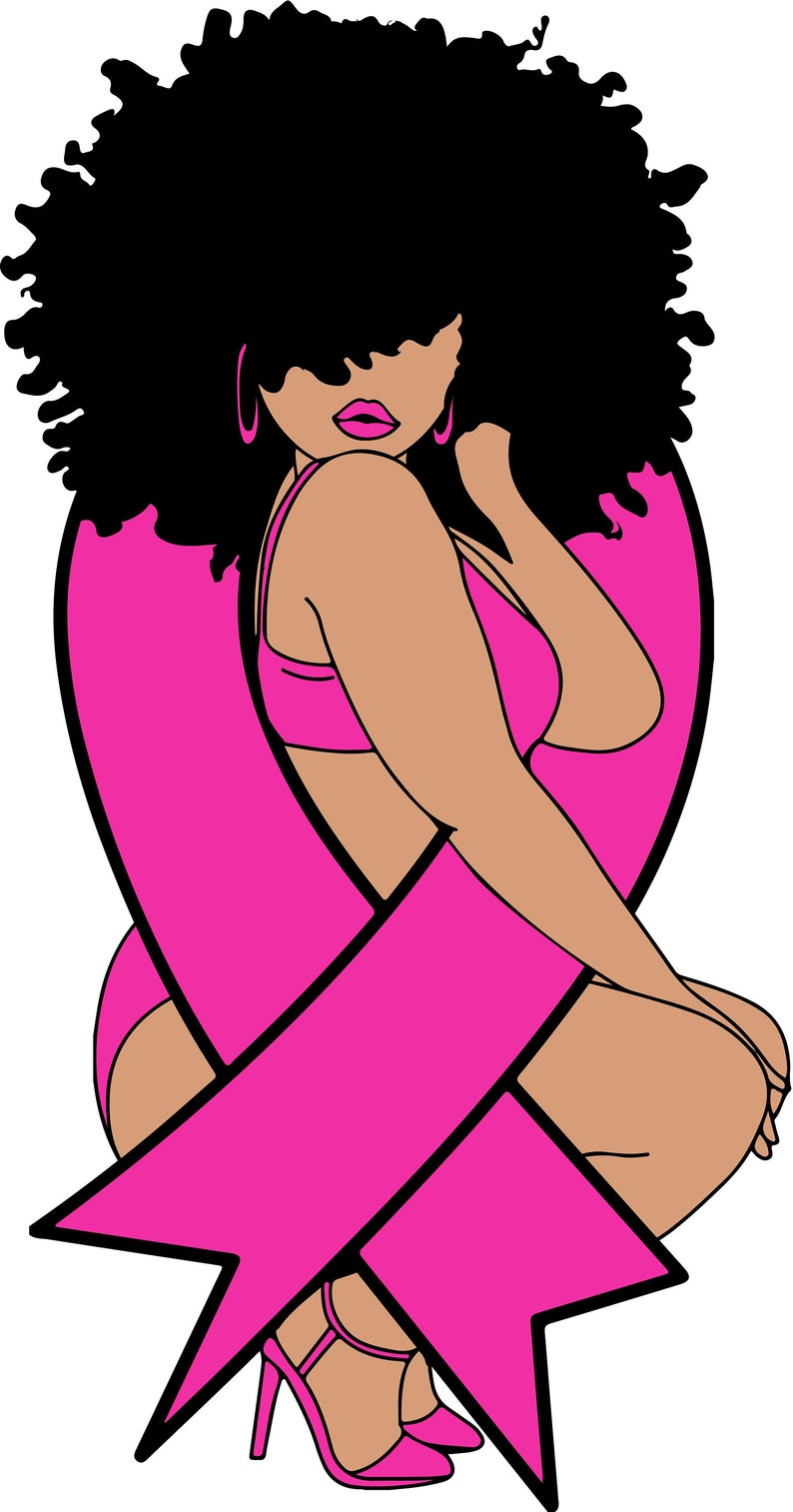 Survivor Svg Pink Ribbon Svg Queen Clipart African American - Etsy