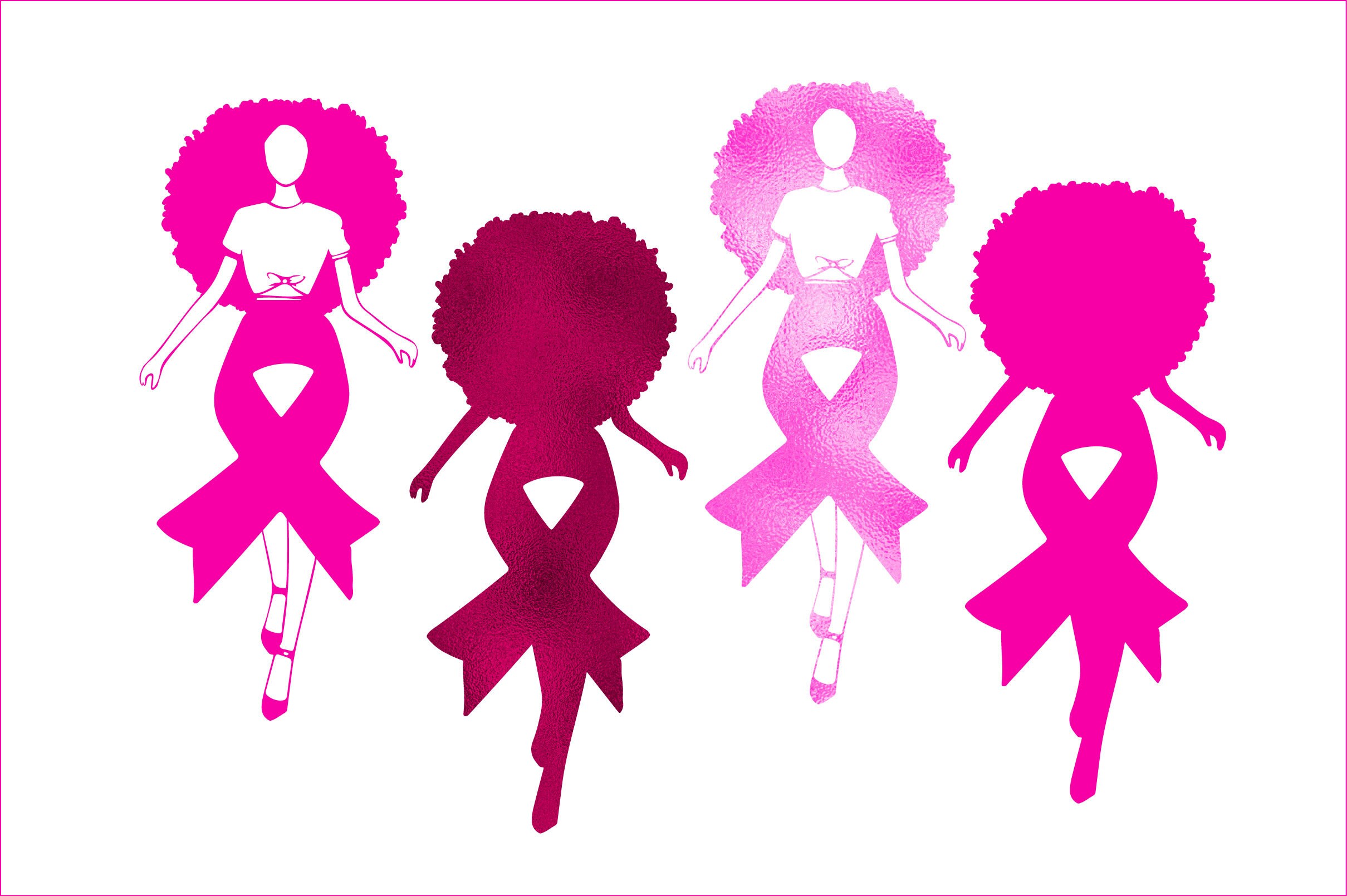 Survivor Svg Pink Ribbon Svg Queen Clipart African American - Etsy