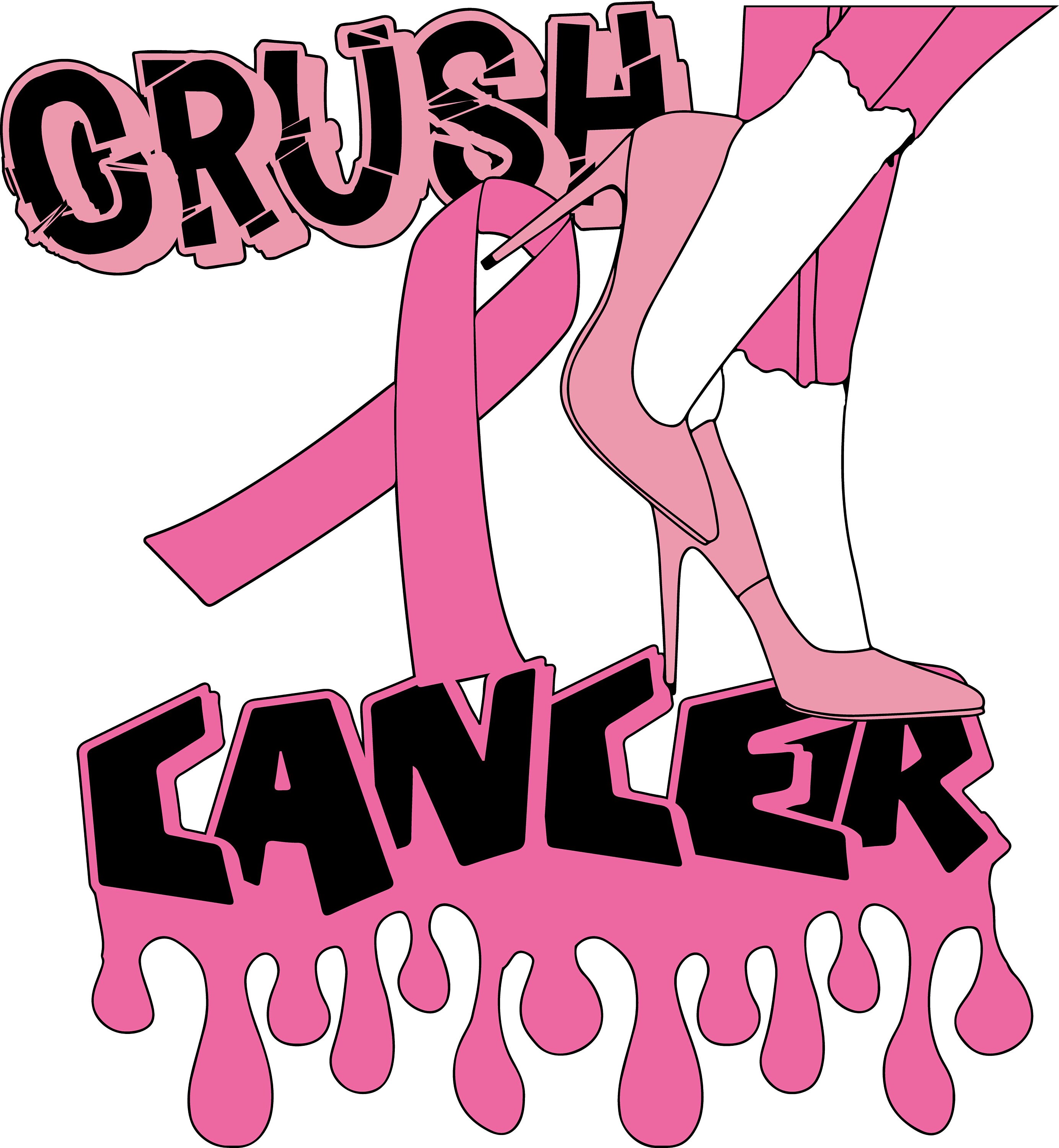 High Heels, Pink Ribbon Svg, Crush Cancer Svg African American Pink ...