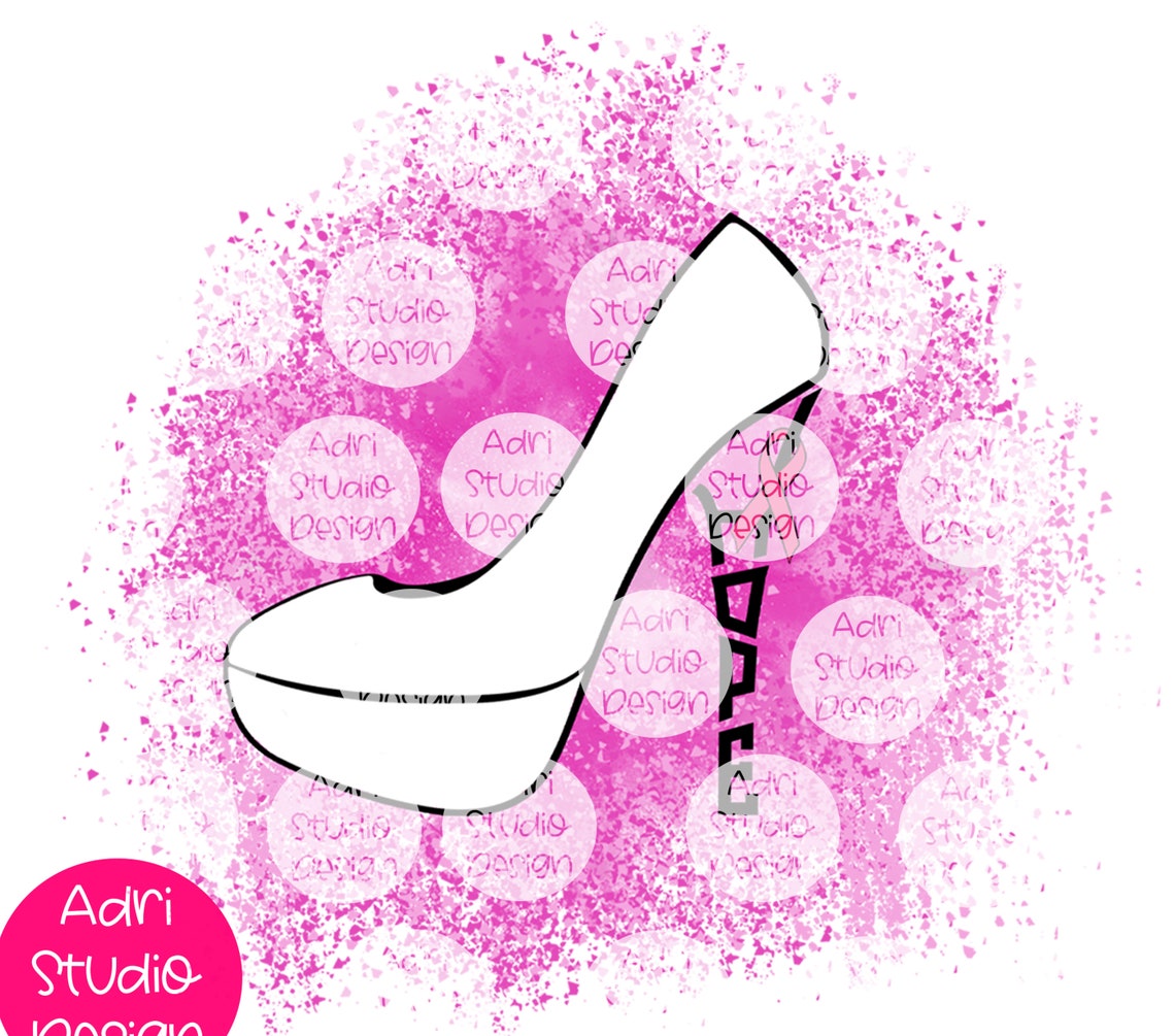 High Heels Pink Ribbon Svg Queen Clipart African American - Etsy
