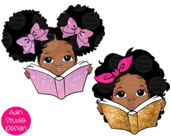 Black Girl Reading Svg - Etsy
